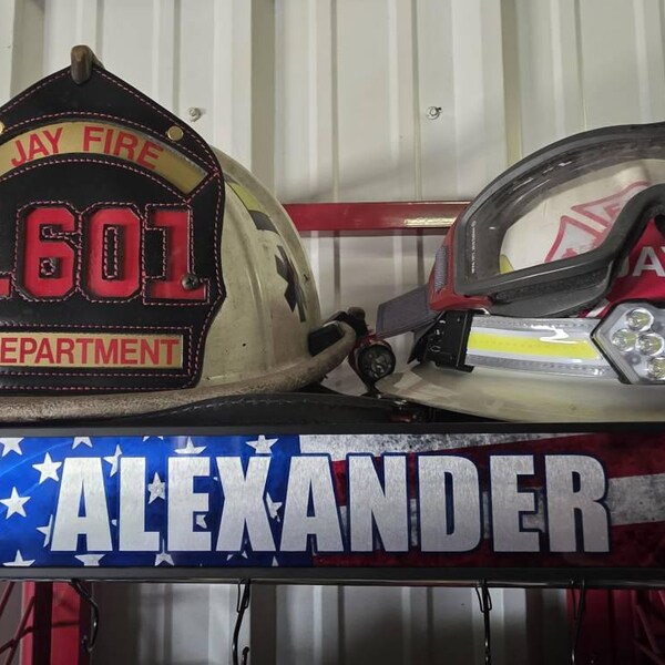 Personalized Firefighter Graduation Gift | Name Plate for Locker ...