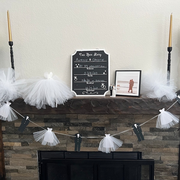 Bride and Groom Banner, Bridal Shower Decoration, Couples Shower ...