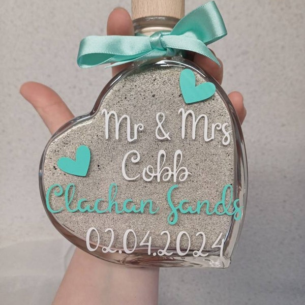 Personalised Honeymoon Destination Sand Keepsake Bottle Jar, Sand ...