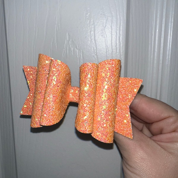 Snoopy Bow Red Glitter Hair Bow Valentines Glitter Bow - Etsy