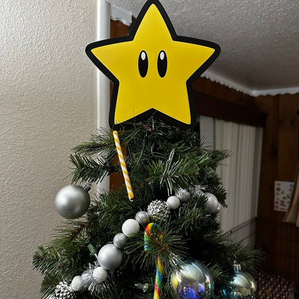 Christmas Tree Topper: Super Mario Bros Star - Etsy