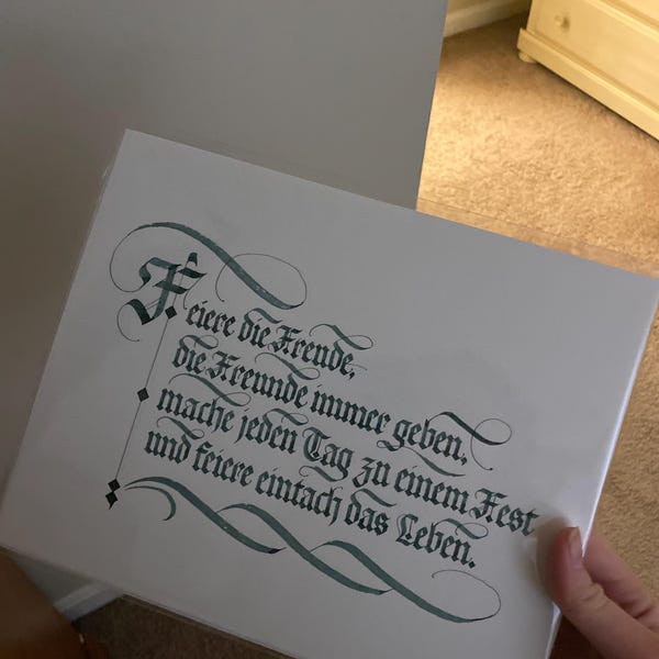 Custom Calligraphy Service, Handwritten Gothic Calligraphy on YOUR ...