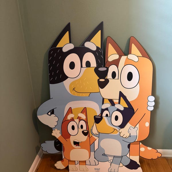 Bluey Cardboard Cutouts Official Licensed Heeler Family Standees ...