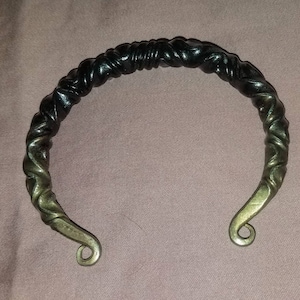 Viking Arm Ring Forged in Mild Steel Mens Metal Steel Bracelet Unisex ...