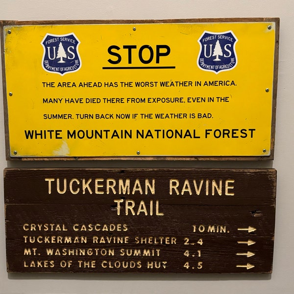 Mt Washington - White Mountains Warning Sign - "worst Weather in ...