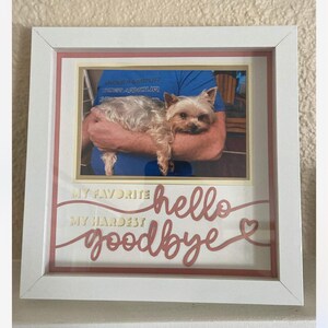 Dog Remembrance 3D Shadow Box SVG Photo Frame Dog Remembrance Gift for ...