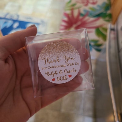 Personalized 50th Anniversary Favor Stickers - Etsy