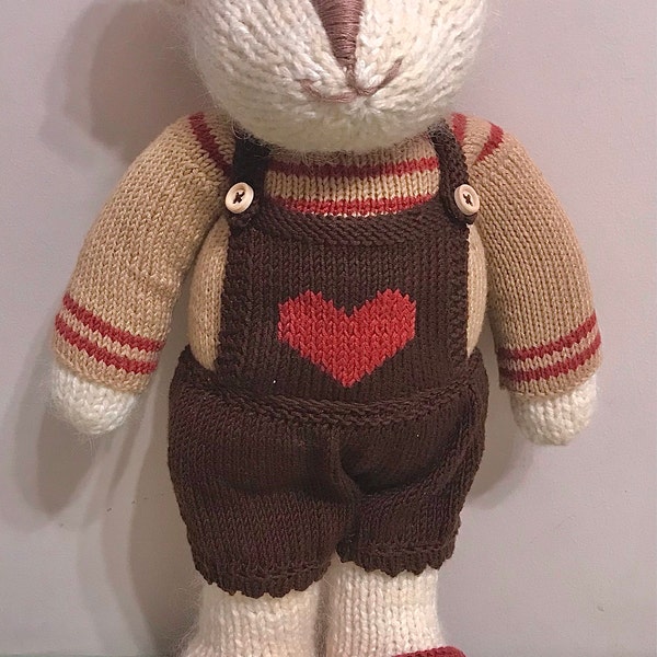 CANDY Bear Knitting Pattern: (11.6”/29.5cm), Teddy Bear in Clothes ...