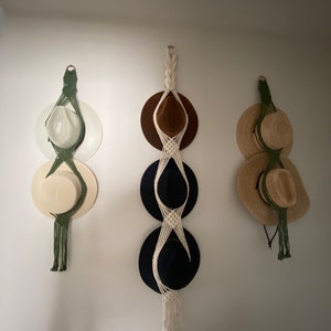 Macrame Hat Holder, Boho Hat Hanger, Hat Rack, Hat Storage, Hat Display ...