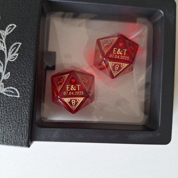 Custom Wedding Dice | Custom Dice D20 | Dungeons & Dragons | DND Dice ...