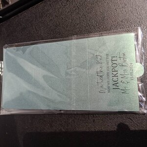 Scratch Card Holder. Wedding Favour Idea. Lottery Ticket Wallet ...