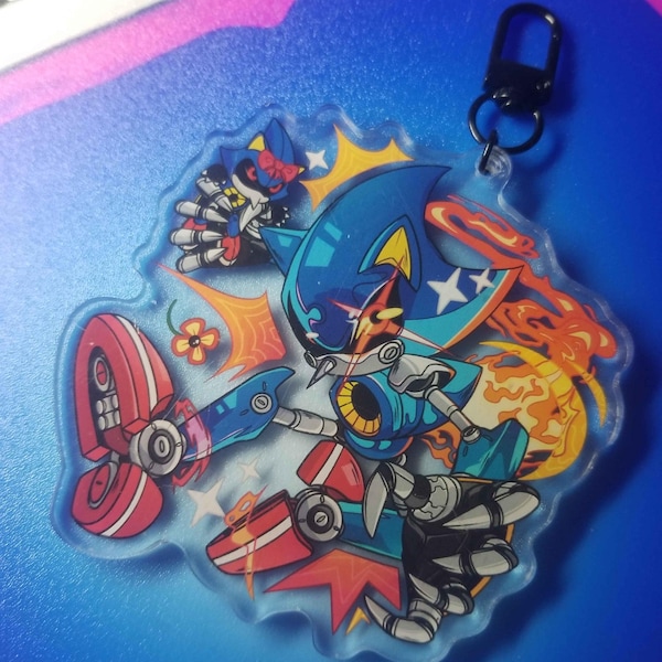 The Real Sonic - Metal Sonic Keychains - Etsy