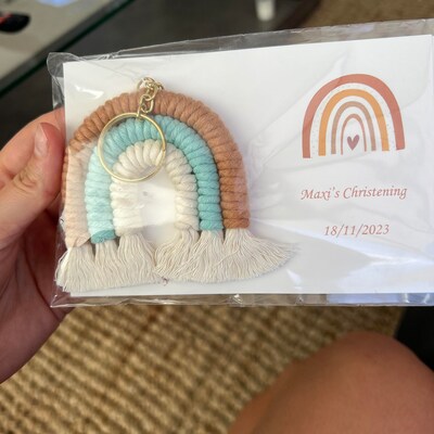 Personalized Handmade Rainbow Macrame Gift Keychains, Special Day Gifts ...
