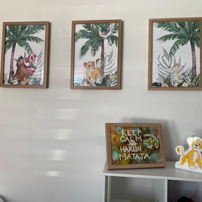 Set of 3 Simba and Friends Wall Art Lion King Art Print Simba Nursery ...