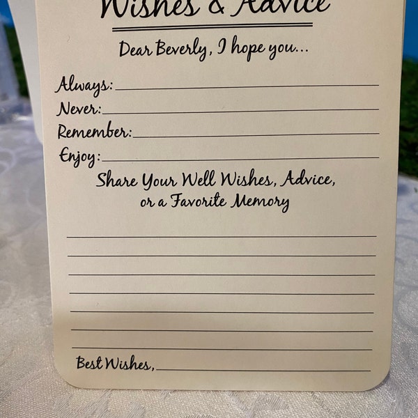 Set of 12 Handmade Retirement Wishes Advice Cards - Share a Favorite ...