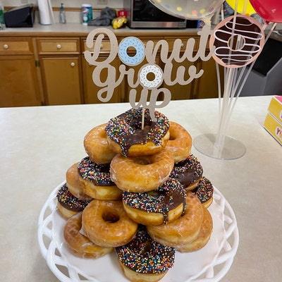 Donut Grow up 2 Fast Cake Topper Donut Cake Topper Donut - Etsy
