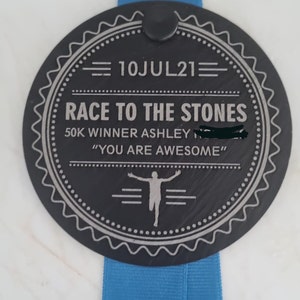 Personalised Welsh Slate Medal Design 12 Custom Medals Race Award ...
