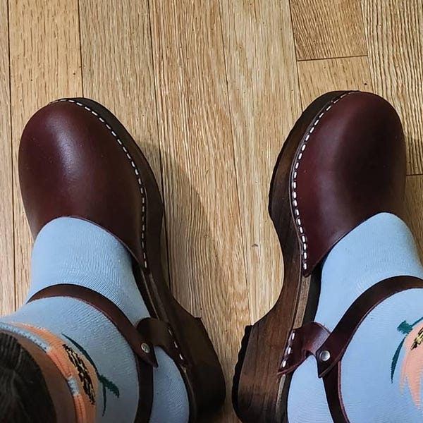 Maguba Clogs / Orange Suede Clog / Swedish Clogs / Berkeley Clog ...