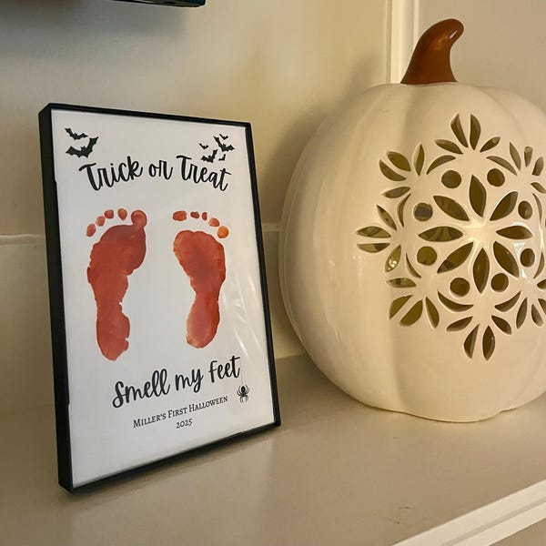 Baby’s First Halloween Footprint Craft - “trick or Treat, Smell My Feet ...