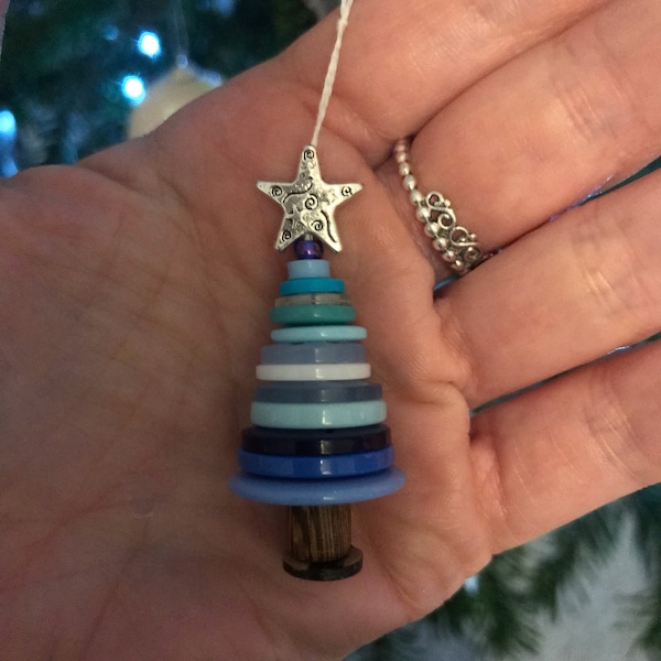 Button Christmas Tree Decoration, Make Your Own Kit or Ready Made ...