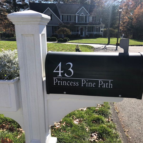 Modern House Numbers Mailbox Decals Address Sign Front Door Decor New ...
