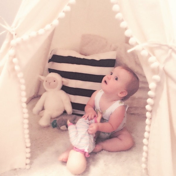 Kids Teepee Tent - Tipi Baby Tent & Toddler Teepee Play Tent, Cozy ...