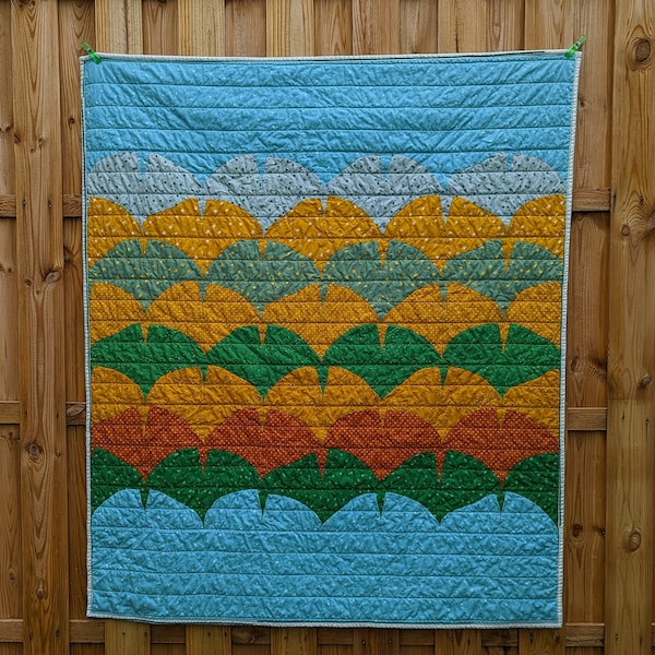 Modern Improv Quilt PDF Pattern - Ginkgo Quilt / Leaf Quilt - Etsy