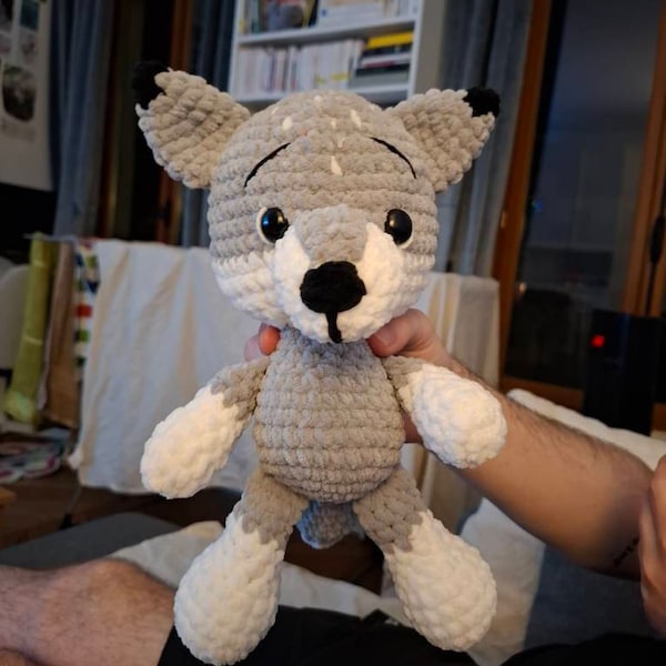 PATTERN: Wilson the Wolf Pup - Crochet Wolf Pattern - Amigurumi Wolf ...
