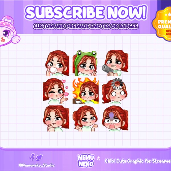 9x Custom Emotes for Twitch, Youtube, Discord or Facebook / Custom ...