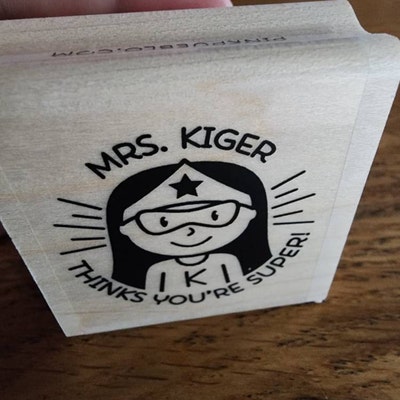 Personalized Female Teacher Rubber Stamp, Custom Teacher Stamp ...