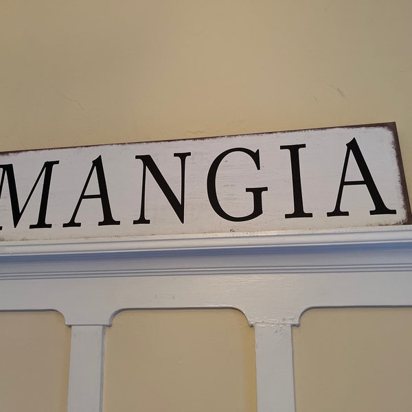 Italian Kitchen Sign Italian Decor Mangia Modern Farmhouse Wall Decor ...