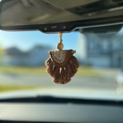 Rattan Tassel Keychain Boho Keychain Boho Car Accessory - Etsy