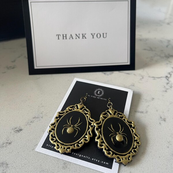 Floral Gothic Window Polymer Clay Earrings | Handmade | Alternative ...