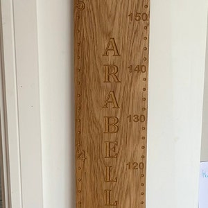 Personalised Wooden Height Chart Ruler, Wooden Height Chart, Children's ...