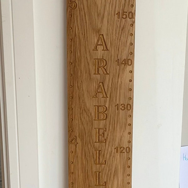Personalised Wooden Height Chart Ruler, Wooden Height Chart, Children's ...