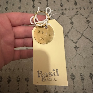 Custom Hand Stamped Dog Tags Simple Handmade Pet Id Tag Metal Circle ...