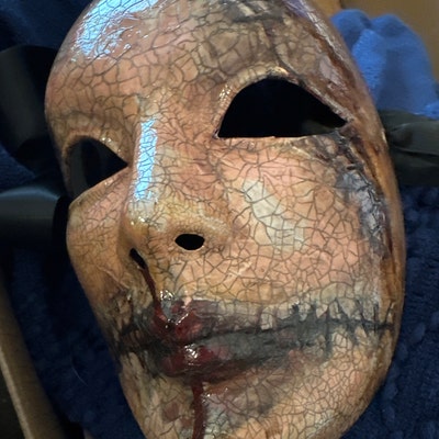 Full Face Masquerade Mask. Hand Painted Horror Theater and Scary ...