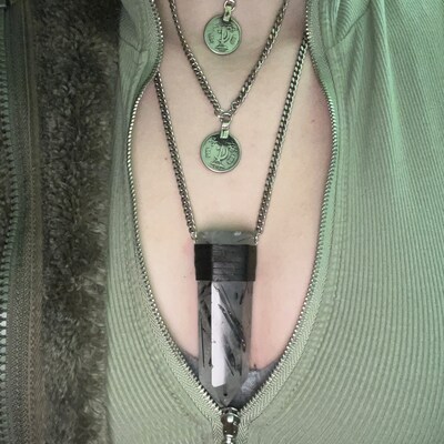Labradorite Triple Layered Coin Necklace - Etsy