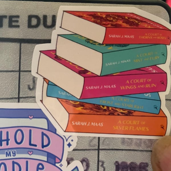 ACOTAR Book Stack Sticker | Sarah J Maas Book Stack Sticker | ACOMAF ...