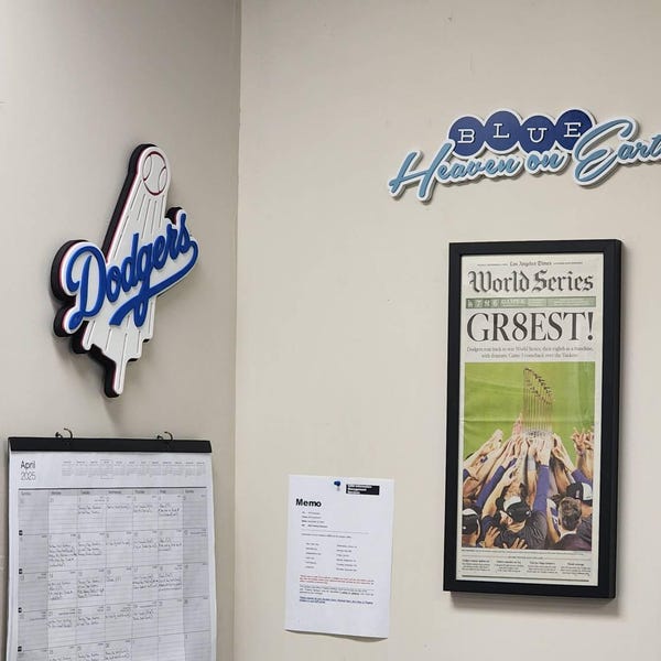 Dodgers Blue Heaven on Earth 3D Wood Sign - Etsy