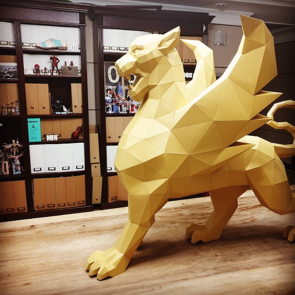 Griffin, Gryphon, Griffon, Papercraft, Pepakura, Lowpoly, Low Polygon ...