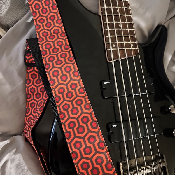 Retro Gamer Aliens on Black Guitar Strap - Etsy