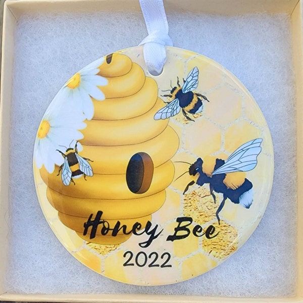 Bee Ornament/personalized Bee Ornament/honey Bee Gift/bee Christmas ...
