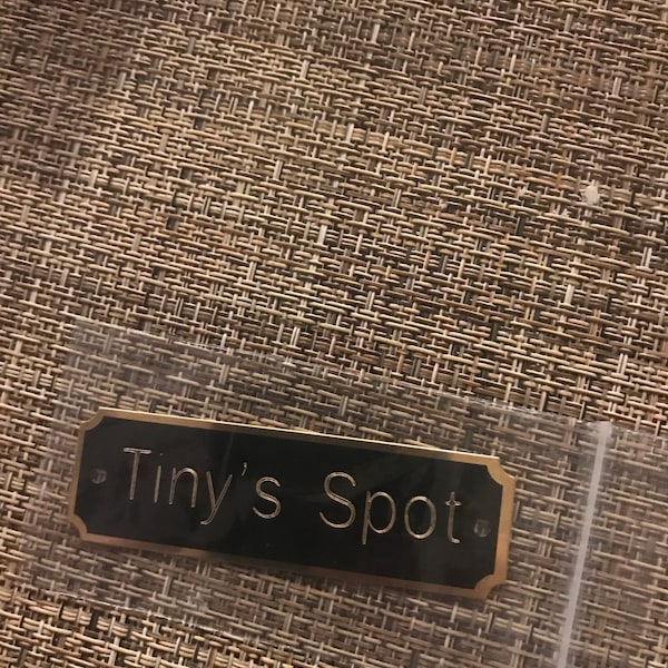 Engraved Brass Name Plate Trophy Awards ID Name Tag Name Tag Taxidermy ...