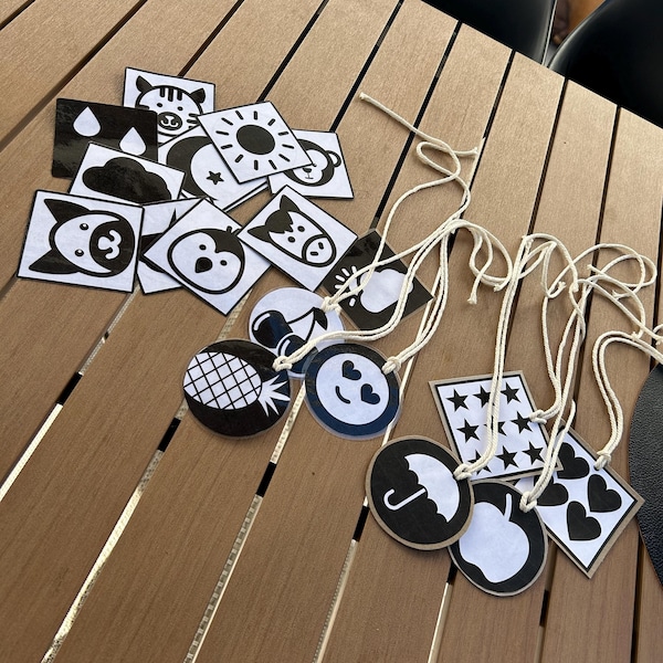 120 Printable Sensory Flashcards, High-contrast Newborn Card,visual ...