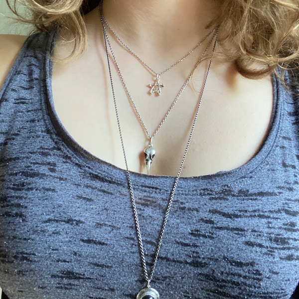 Raven Eye Necklace - Sterling Silver - Etsy