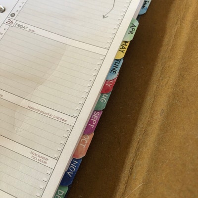 Watercolor Divider Tab Stickers, Planner Stickers, Bullet Journal ...