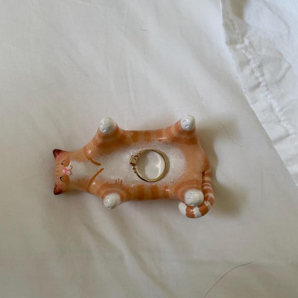Cat Lover Gift | Custom Cat Ring Holder | Cat Ring Dish | Custom Cat ...