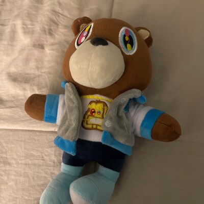 Cute Bear Hat Knit Graduation Wool Kanye West Beanie Warm Fashion Versatile Unisex Rap Hip Hop ...