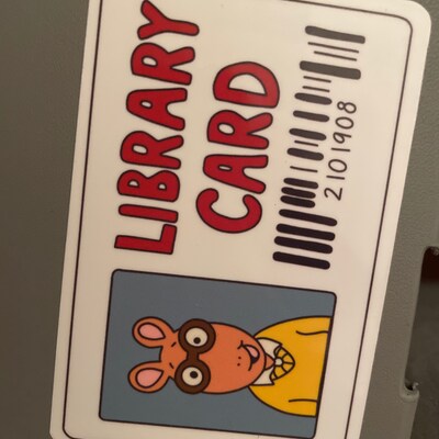 Library Card Sticker / Arthur Inspired Sticker - Etsy